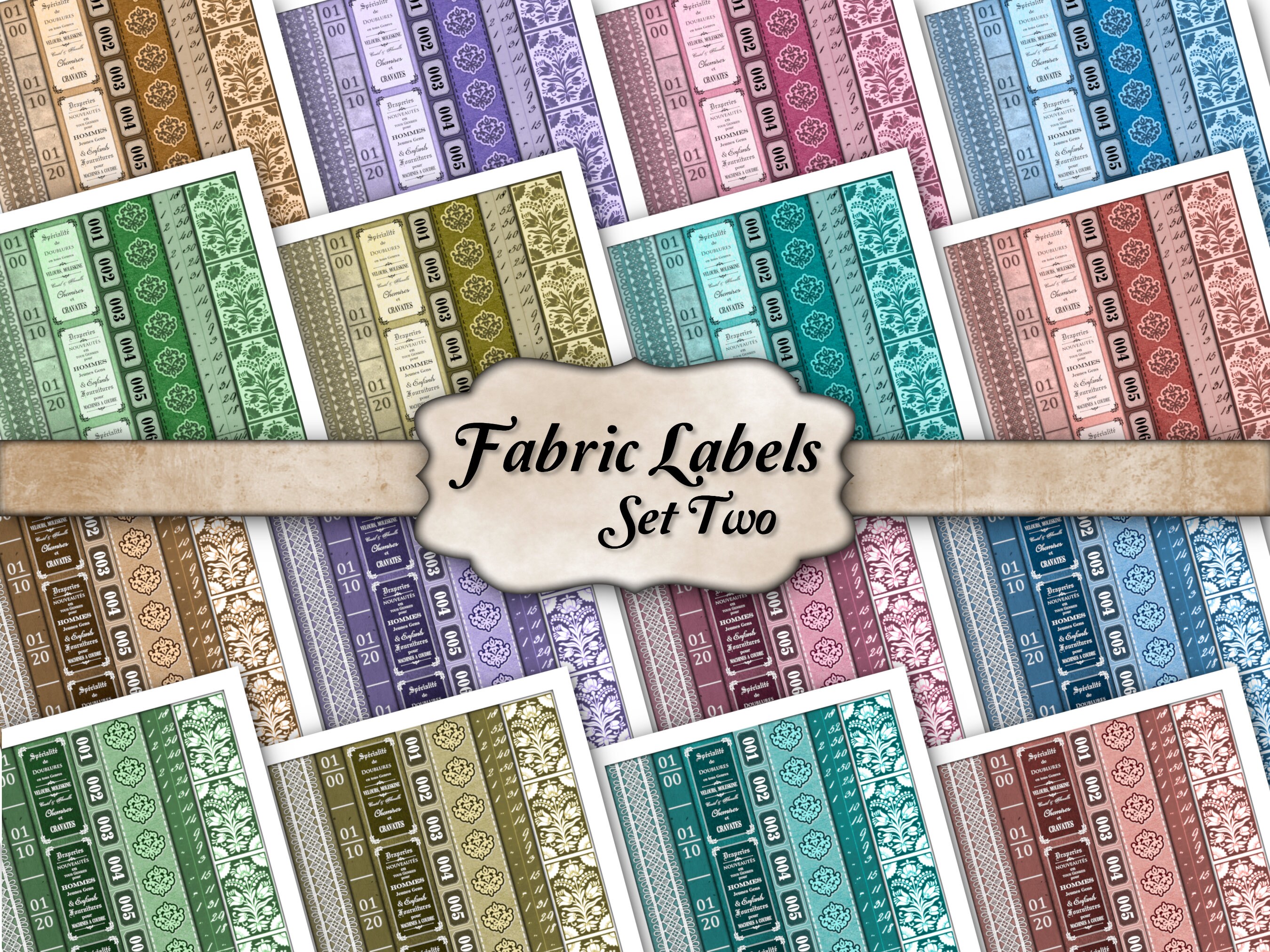 Fabric Labels - Set Two - DI-10145 - Printable Digital Download - Etsy