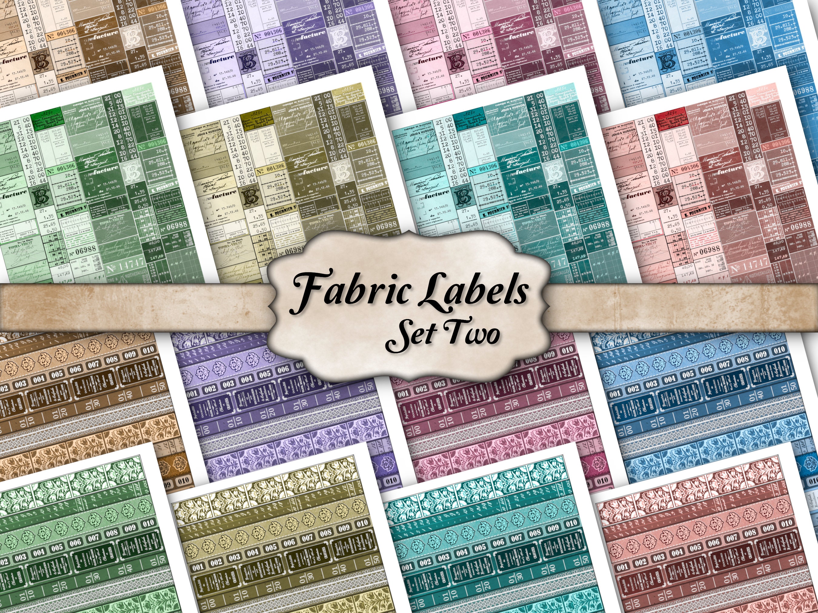 Fabric Labels - Set Two - DI-10145 - Printable Digital Download - Etsy