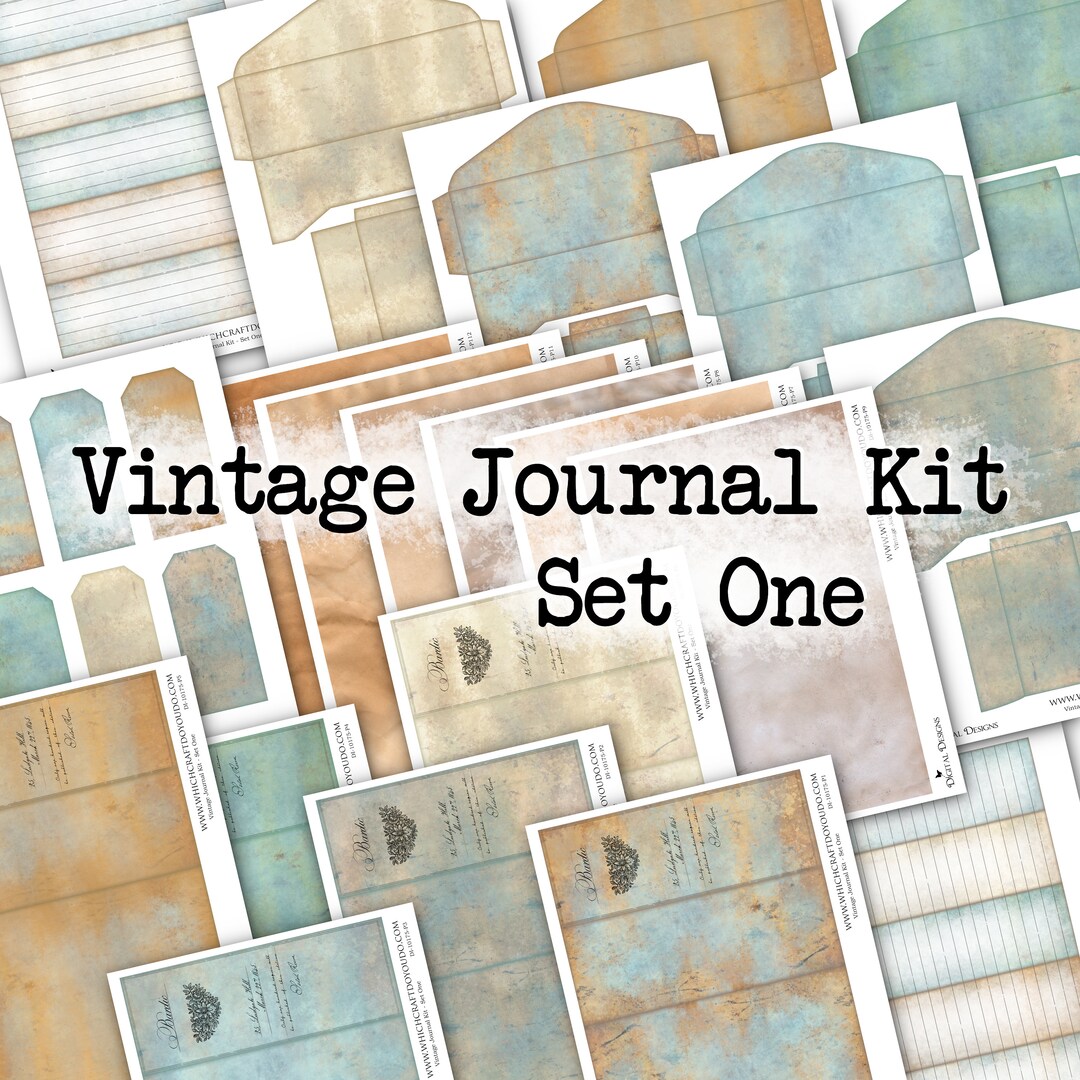 Vintage Journal Kit - Set One - DI-10175 - Printable Digital Download ...