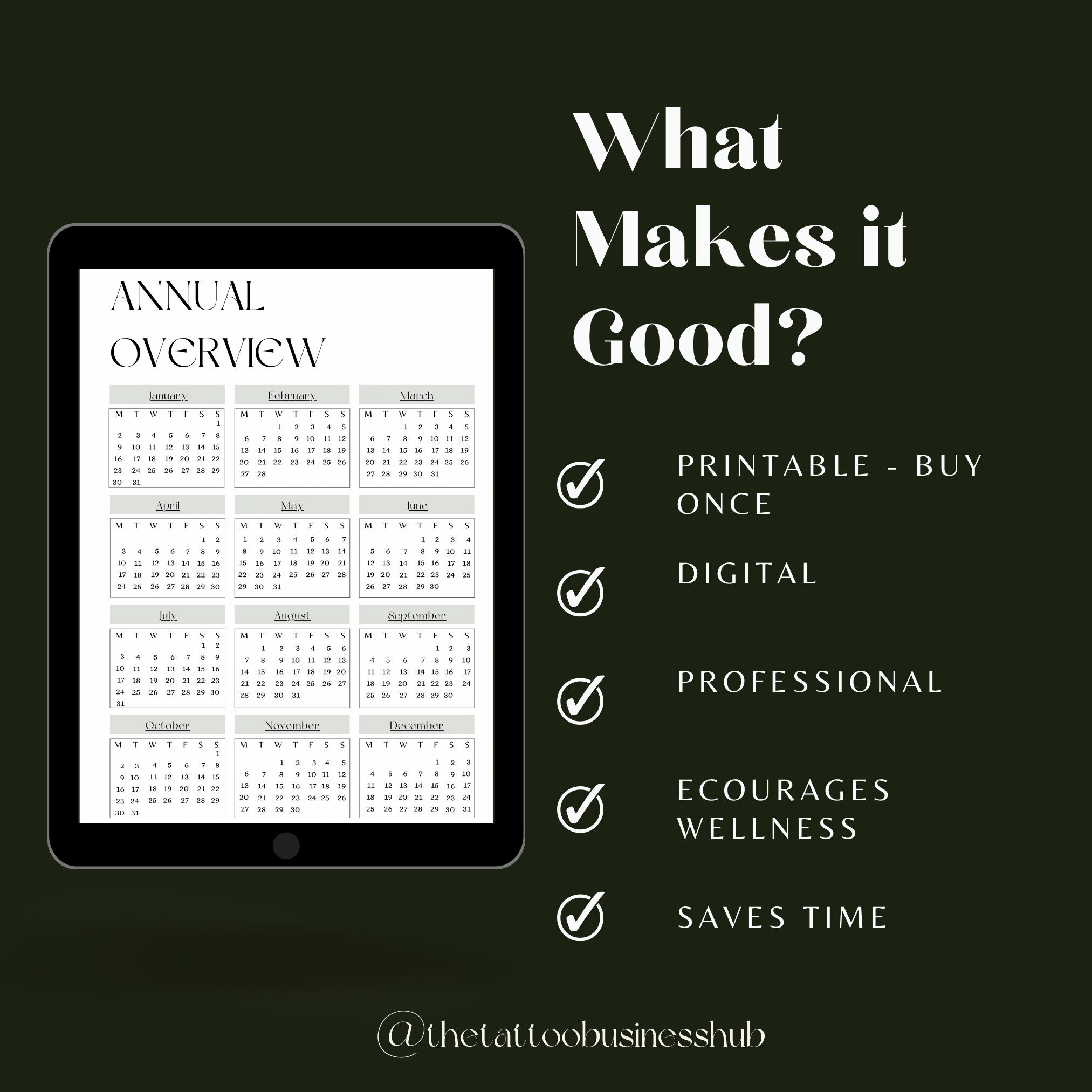 Digital, Printable Tattoo Artist's Planner - Etsy