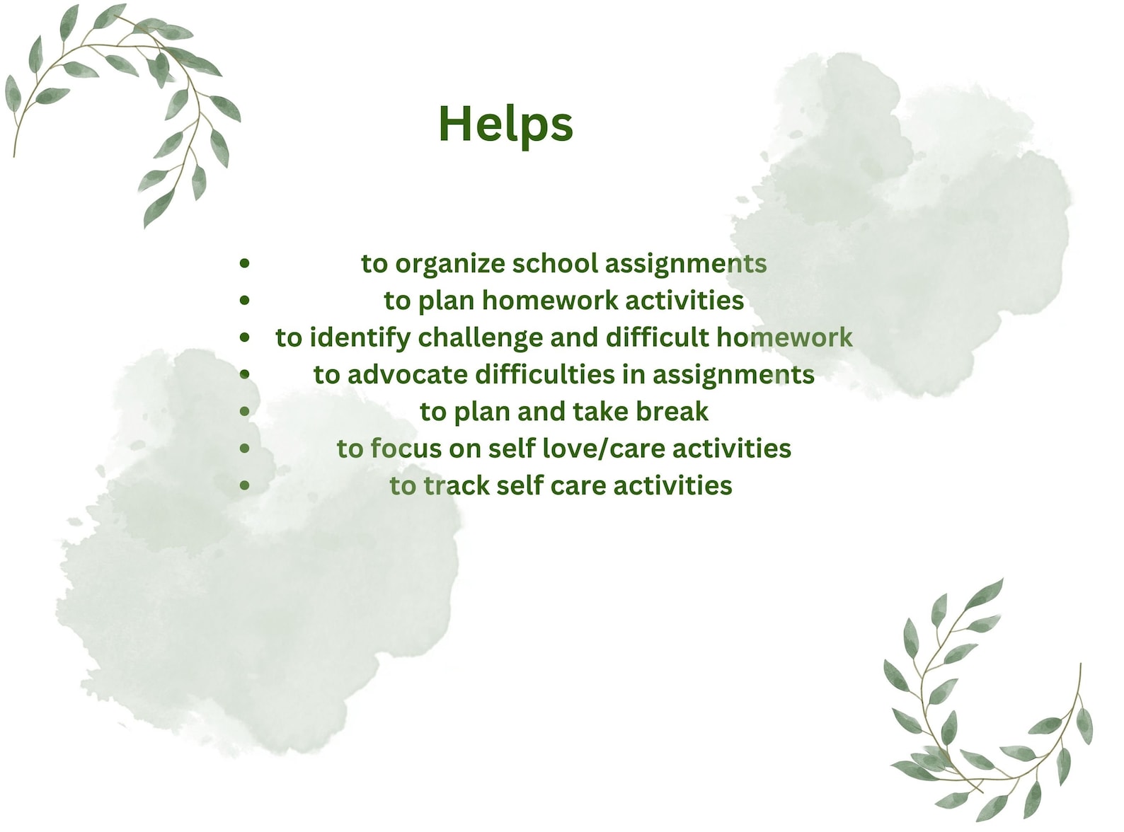 Self Care Planner and Homework Planner for School Students - Etsy