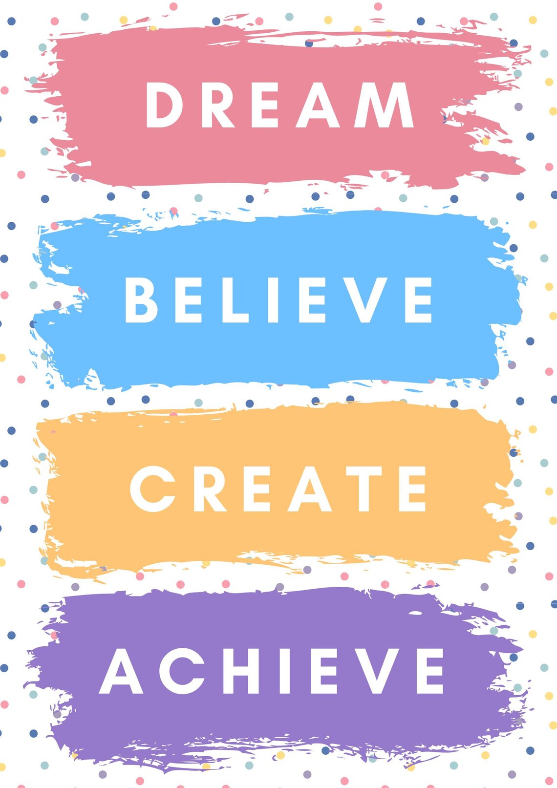 Polka Dot Classroom Motivational Posters (digital Download, PDF Set of ...