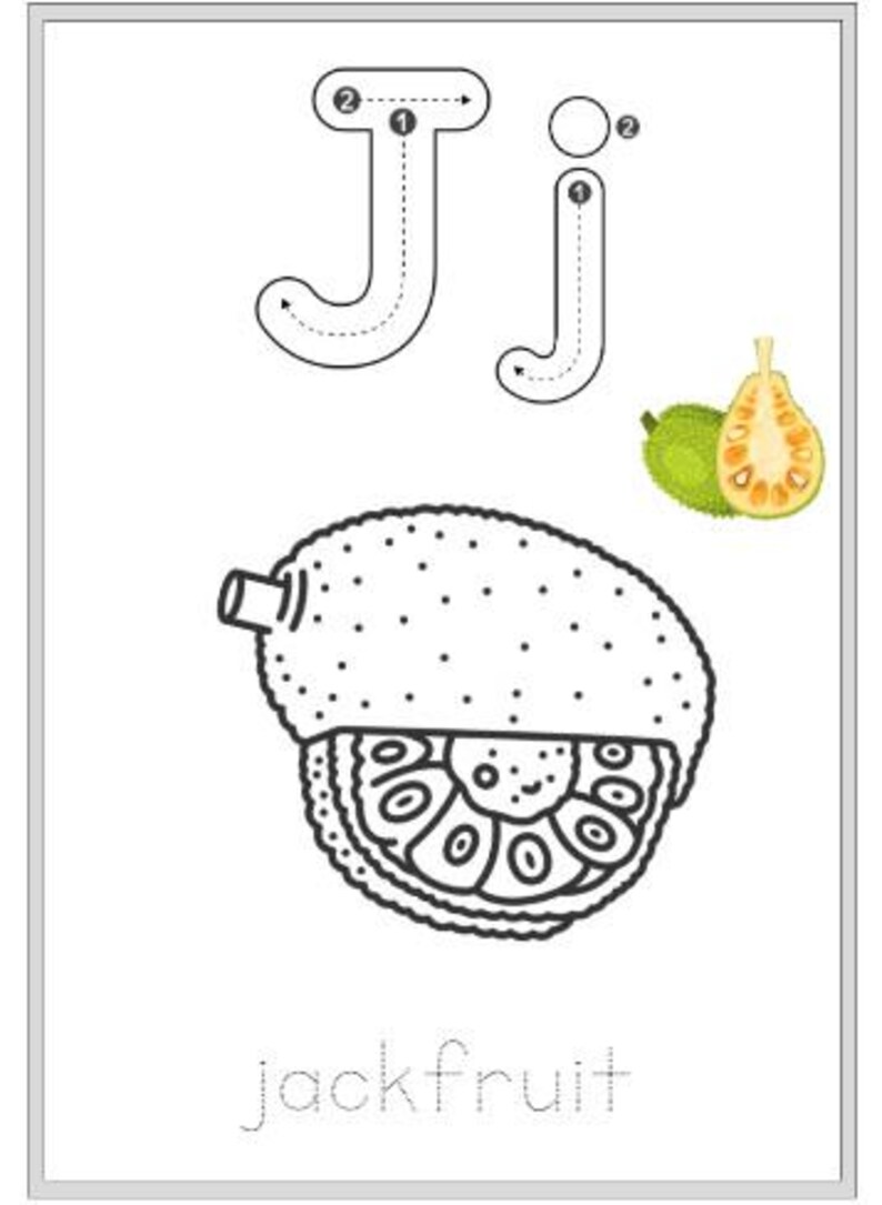 Alphabet Writing Practice Book: Fruit Theme (digital Download) - Etsy