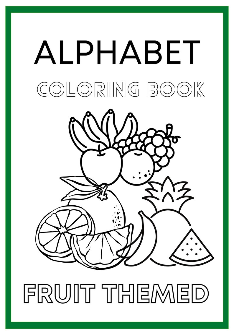 Alphabet Writing Practice Book: Fruit Theme (digital Download) - Etsy