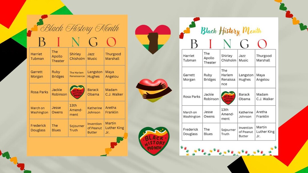Black History Month Bingo Game | Trivia Activity (digital Download) - Etsy