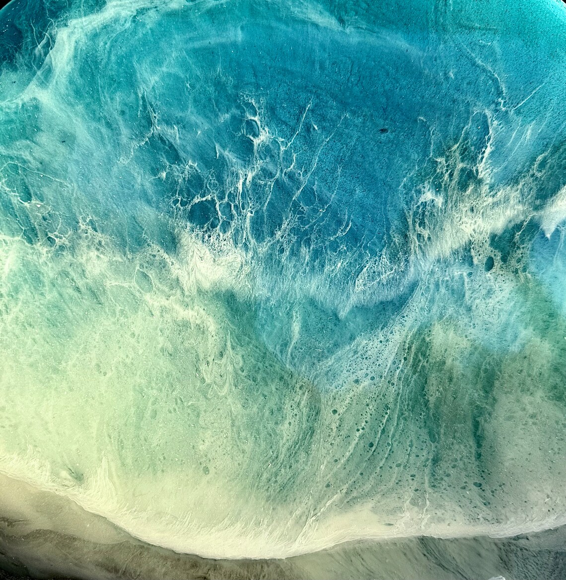 Resin Art, Ocean Waves, Ocean Art, Ocean Painting, Ocean Resin Painting ...