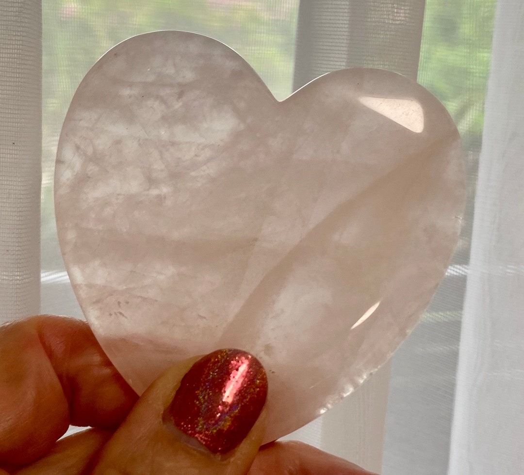 Rose Quartz GUA Sha Stone, Natural Stone, Face Lifting Massagetool ...