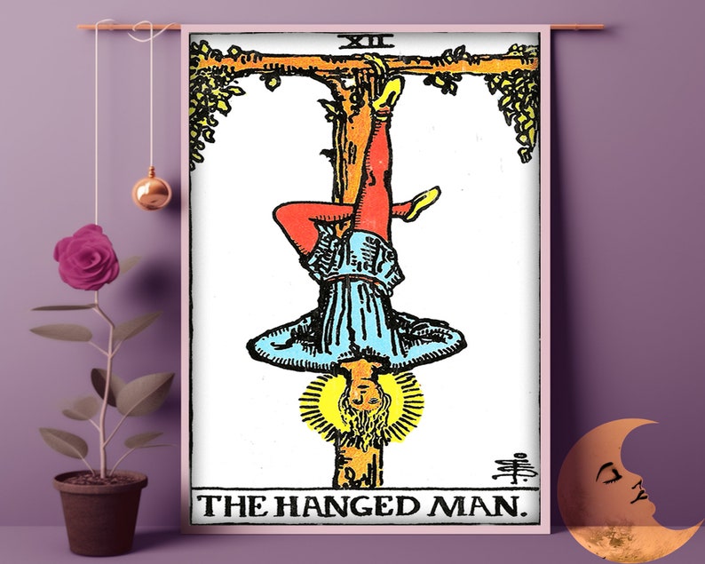 The Hanged Man XII Rider Waite Smith Tarot Card Posters - Etsy Ireland