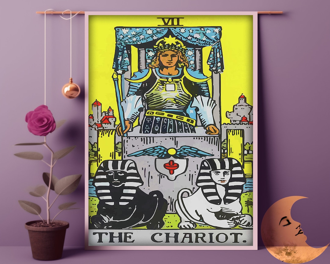 The Chariot - VII - Rider Waite Smith Tarot Card Posters - Etsy