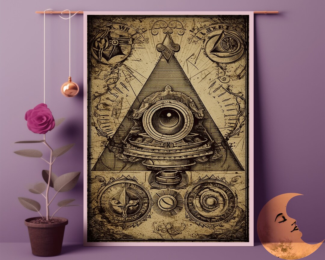 Secret Society Illuminati Poster Vintage Parchment Style - Etsy