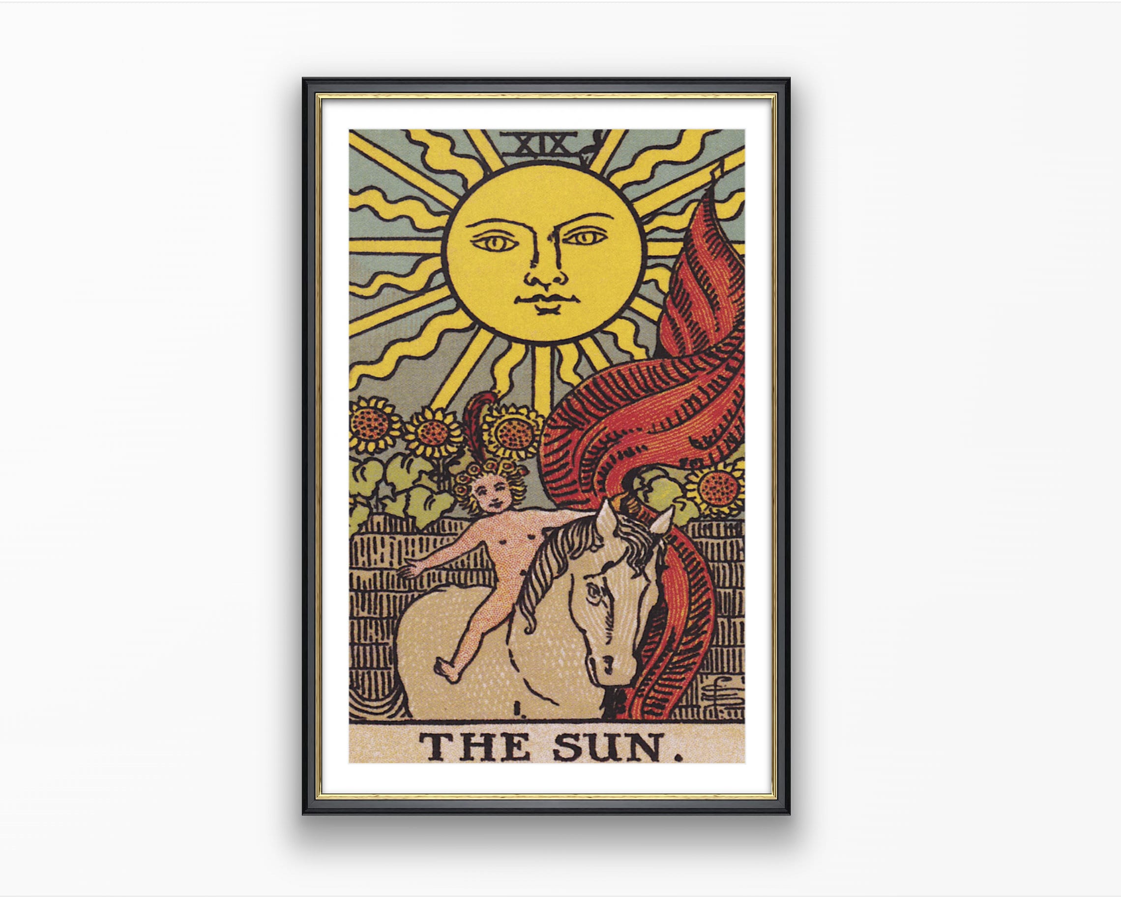The Sun XIX Rider Waite Smith Tarot Card Posters - Etsy