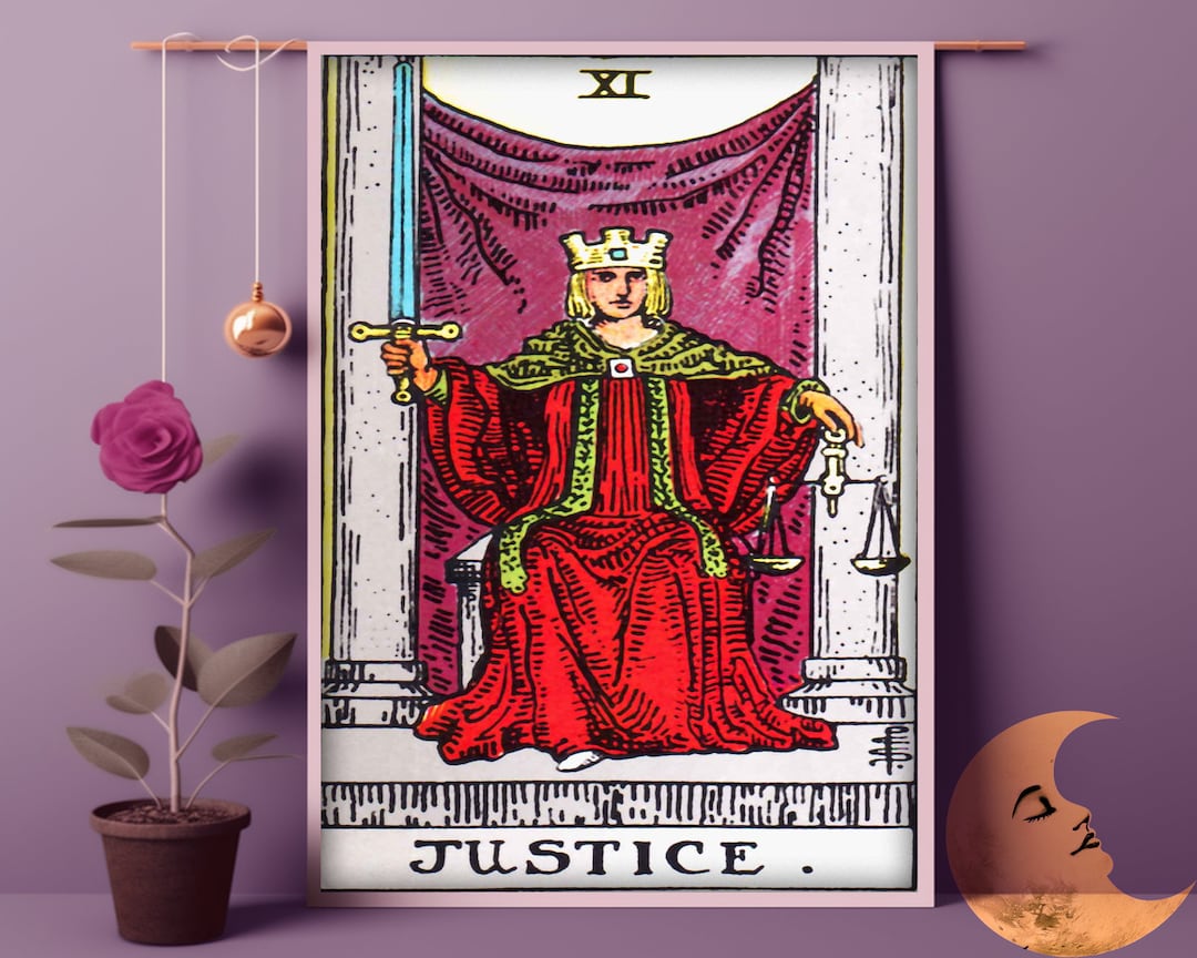 Justice - XI - Rider Waite Smith Tarot Card Posters - Etsy