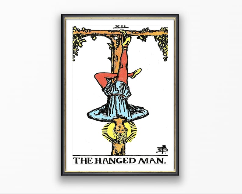 The Hanged Man XII Rider Waite Smith Tarot Card Posters - Etsy Ireland