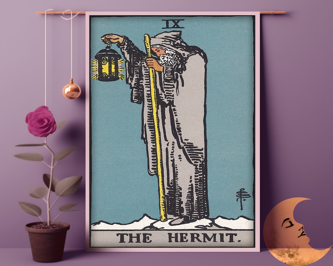 The Hermit - IX - Rider Waite Smith Tarot Card Posters - Etsy
