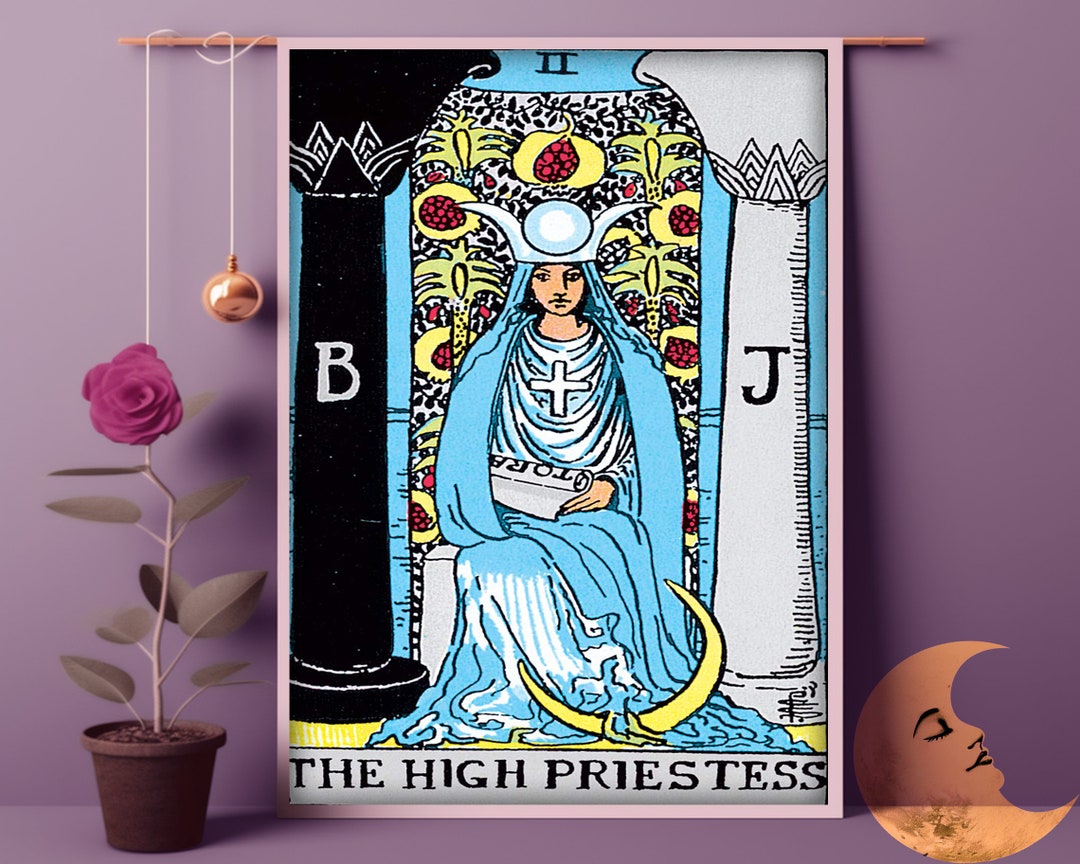 The High Priestess - II - Rider Waite Smith Tarot Card Posters - Etsy