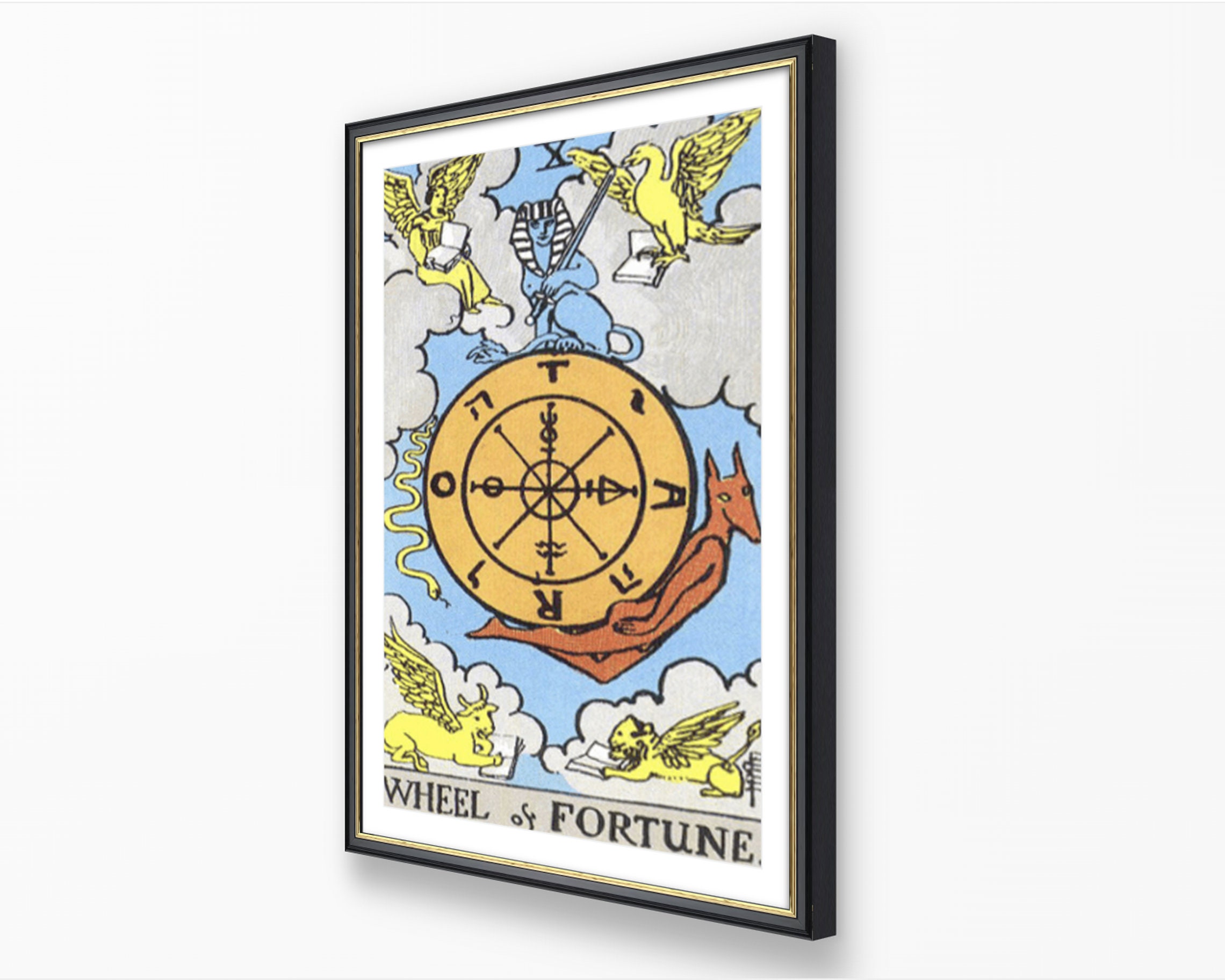 Wheel of Fortune - X - Rider Waite Smith Tarot Card Posters - Etsy