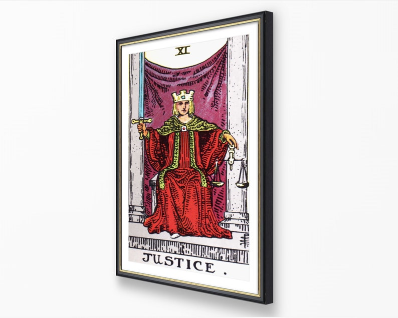 Justice - XI - Rider Waite Smith Tarot Card Posters - Etsy