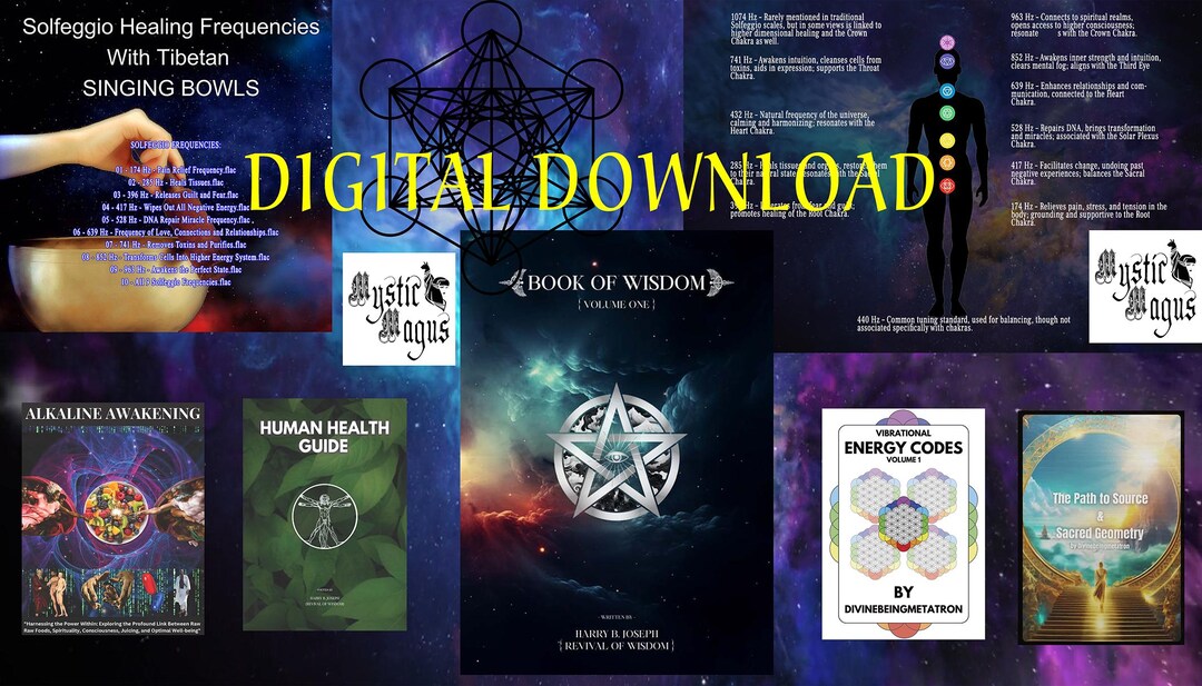 Book of Wisdom Solfeggio Frequencies Binaural Beats 5 Book Collection ...