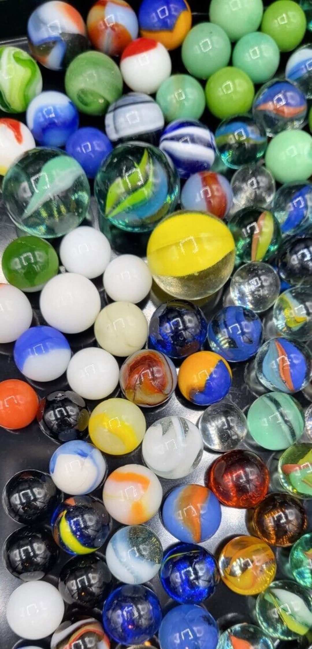 Antique Glass Marbles Various Sizes Uranium Clearies Slag - Etsy