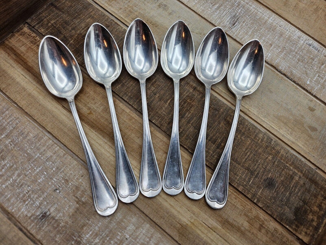 Apollo 84 1930S ART DECO Silver Plate Spoons Set of 6 PARIS Heart ...