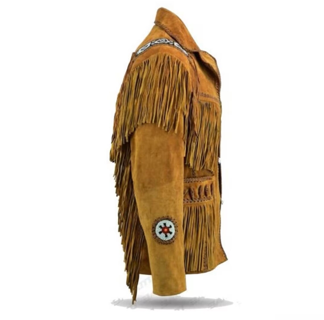 Men's Traditional Native Brown Classic Suede Leather Western Jacket ...