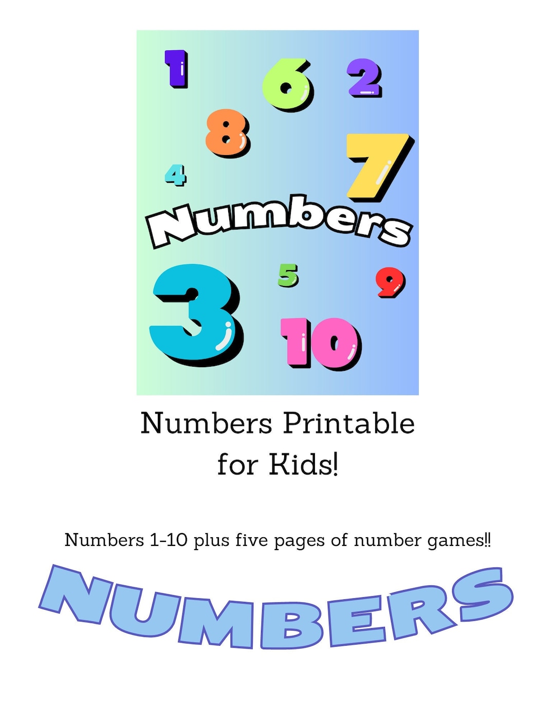 Number Printable Worksheet for Kids - Learning Workbook - Fun - Math ...