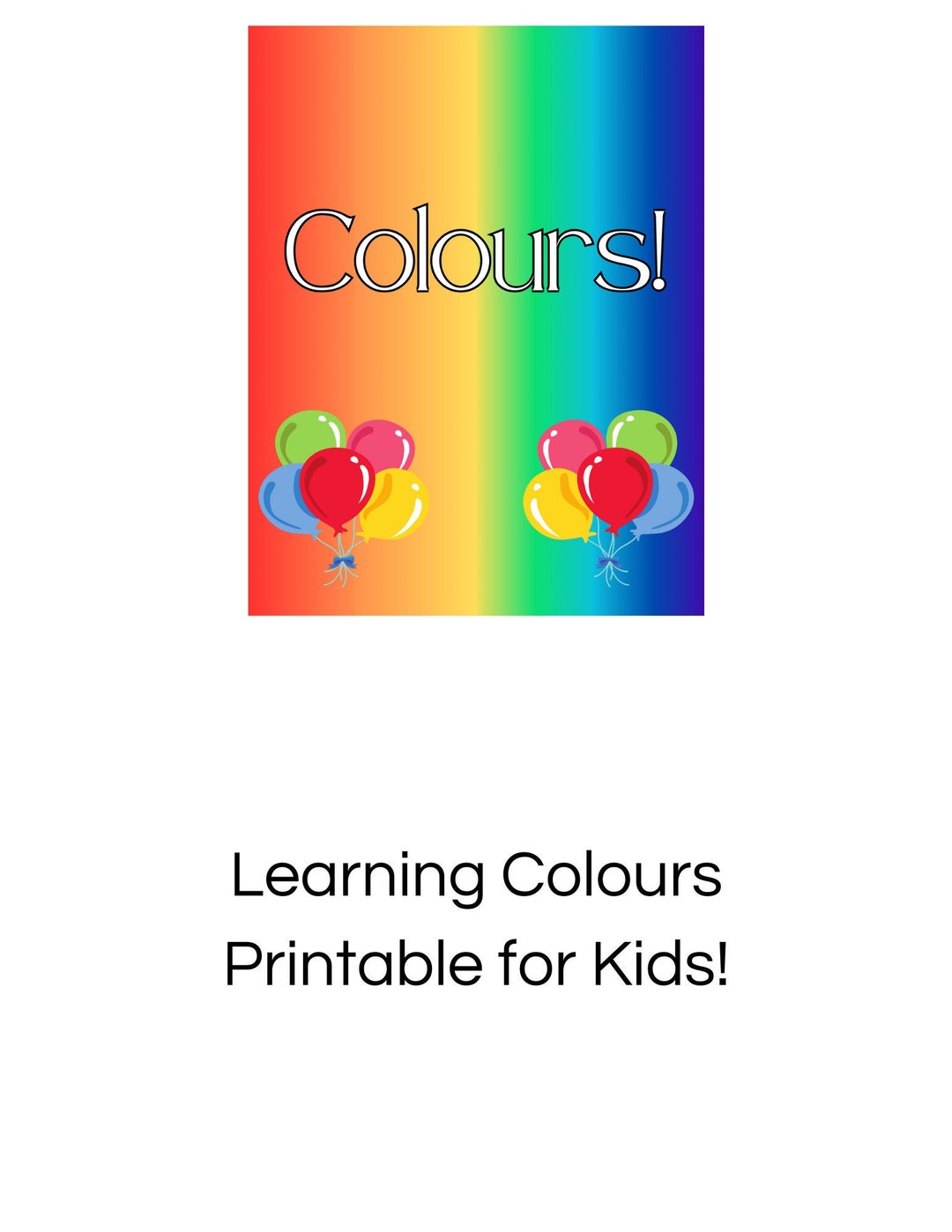 Color Learning Worksheet for Kids - Learning Workbook - Fun - Coloring ...
