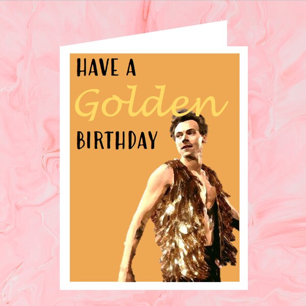 Golden Harry Styles - Etsy