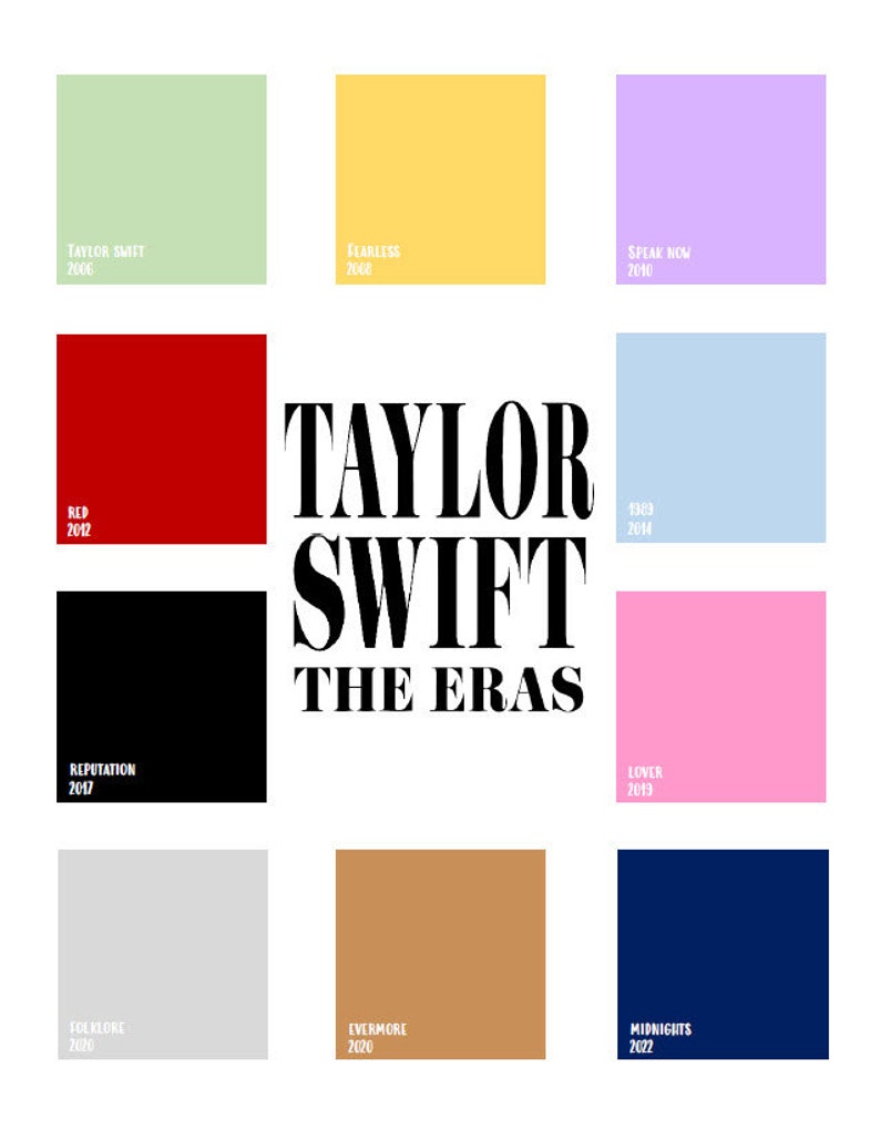 Taylor Swift The Eras Part 2 Color Palette - vrogue.co Taylor Swift The Eras Part 2 Color Palette - vrogue.co