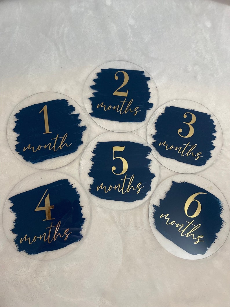 Acrylic Baby Milestone Markers Monthly Milestones Newborn - Etsy
