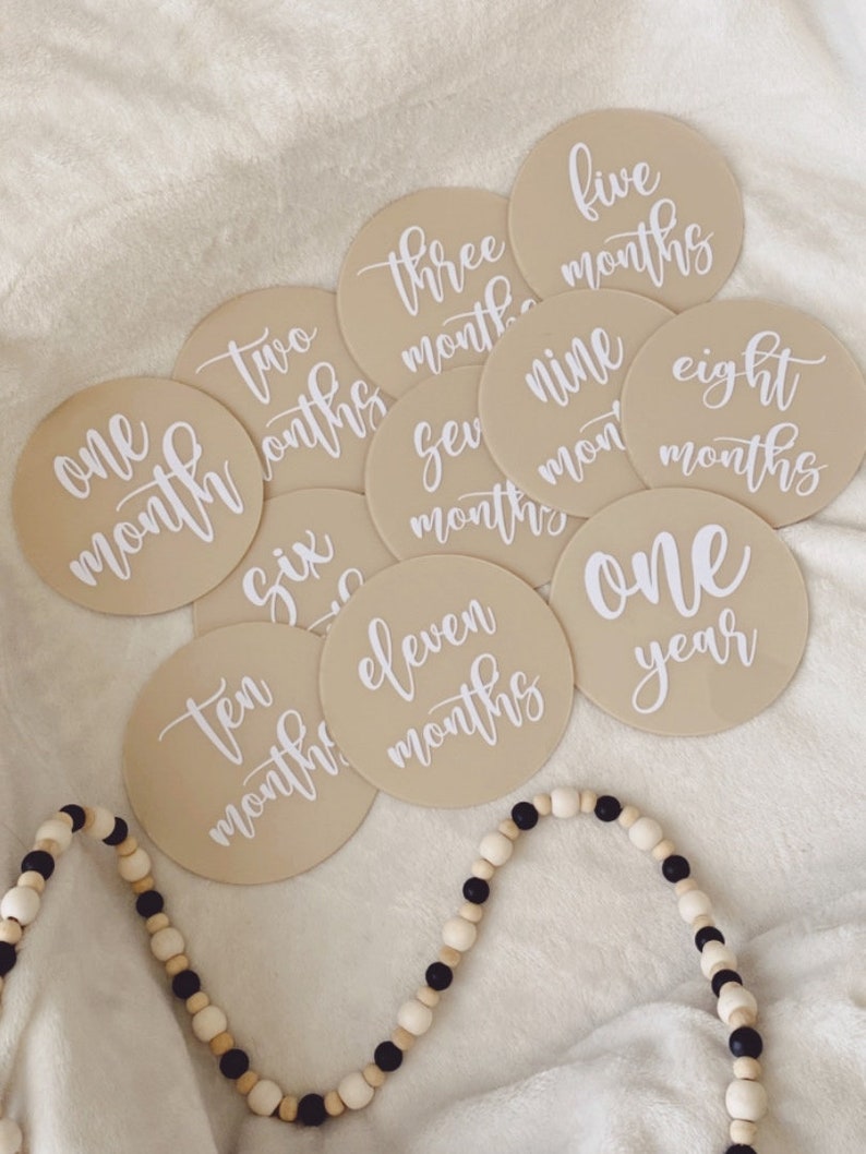 Acrylic Baby Milestone Markers Monthly Milestones Newborn - Etsy
