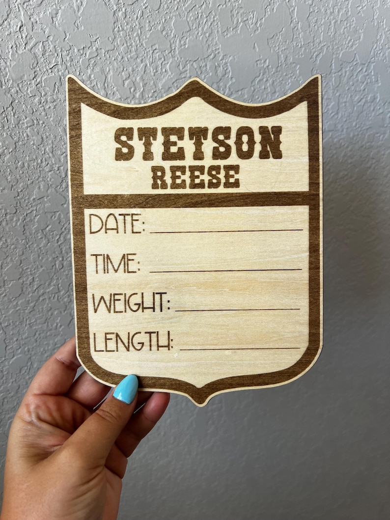 Rodeo Name Sign, Baby Name Sign, Hospital Sign, Birth Stats, Western ...