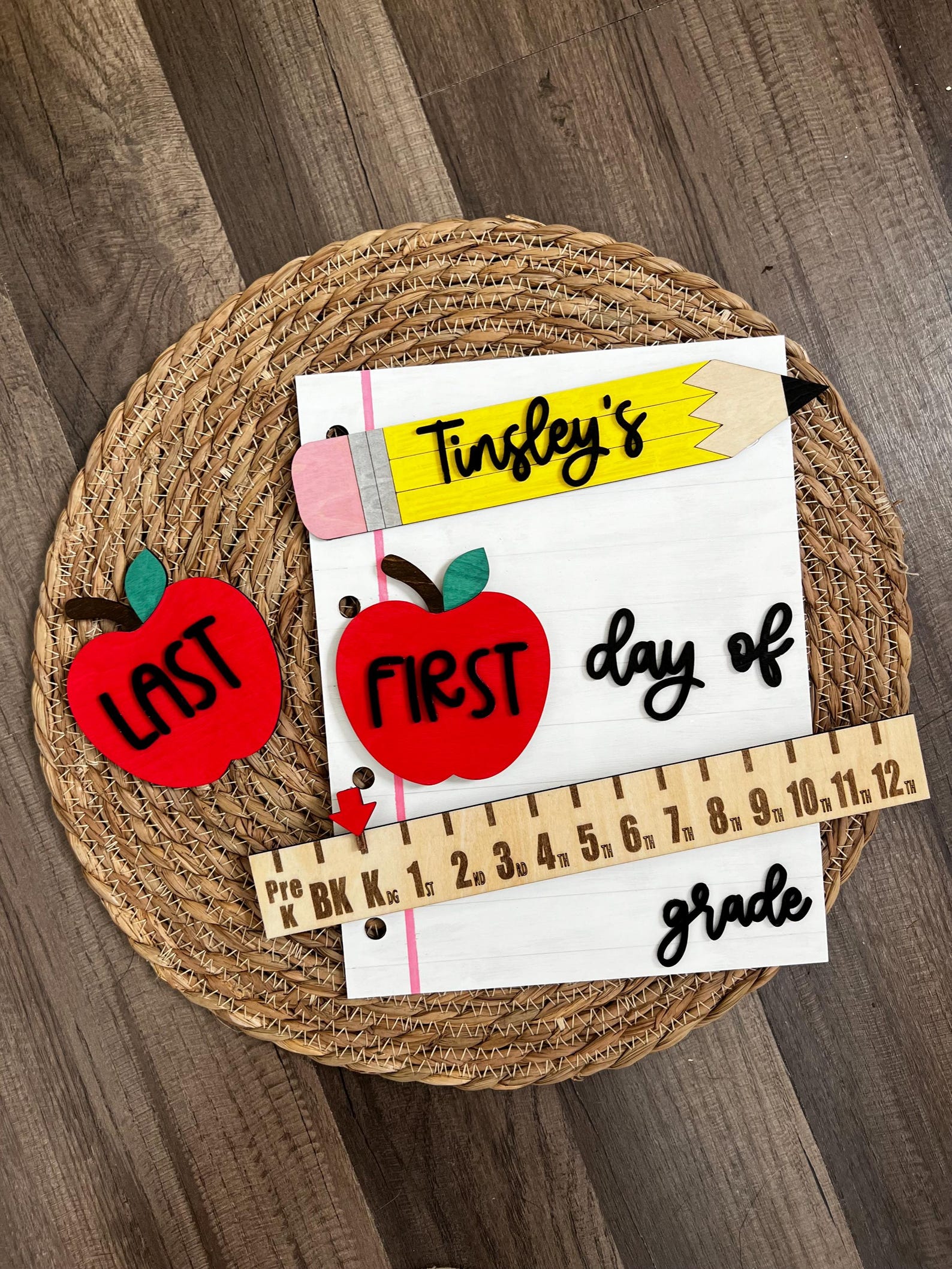 First Day of School Sign, Last Day of School Sign, Interchangeable ...