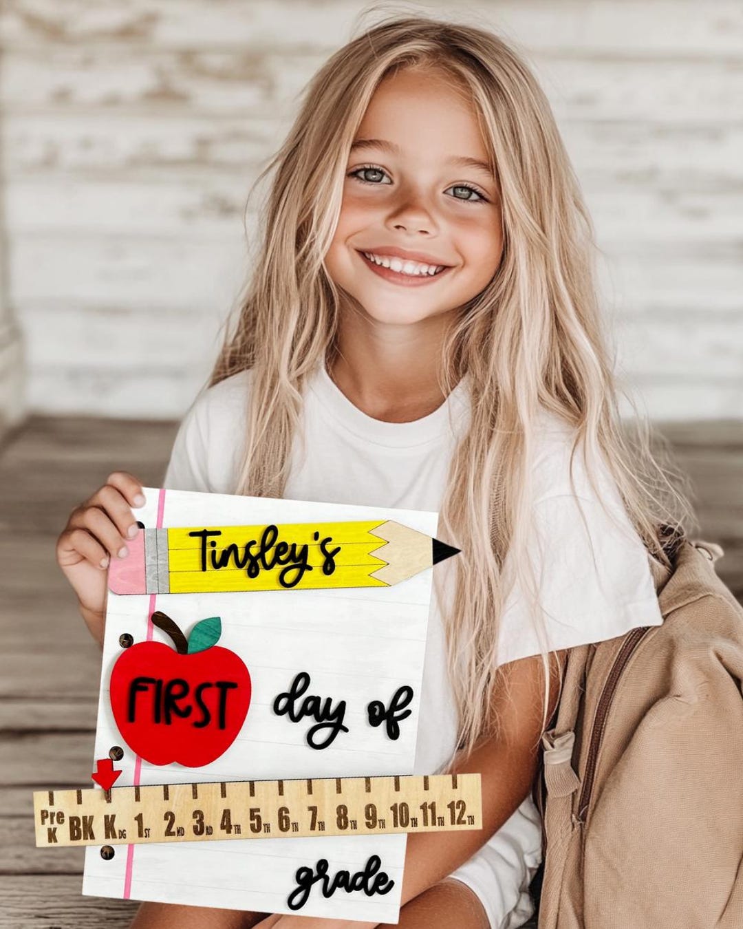 First Day of School Sign, Last Day of School Sign, Interchangeable ...