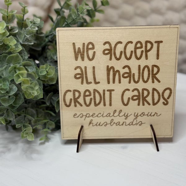 Credit Cards Only Sign - Etsy
