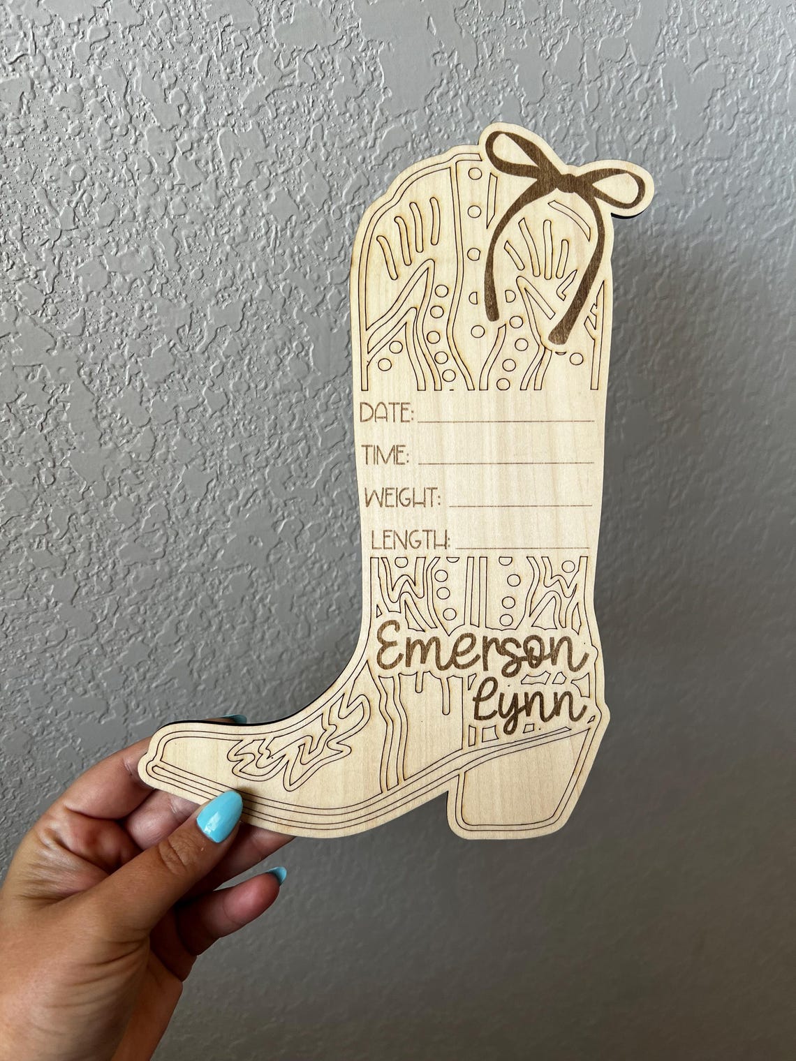 Western Name Sign, Baby Name Sign, Hospital Sign, Birth Stats, Western ...