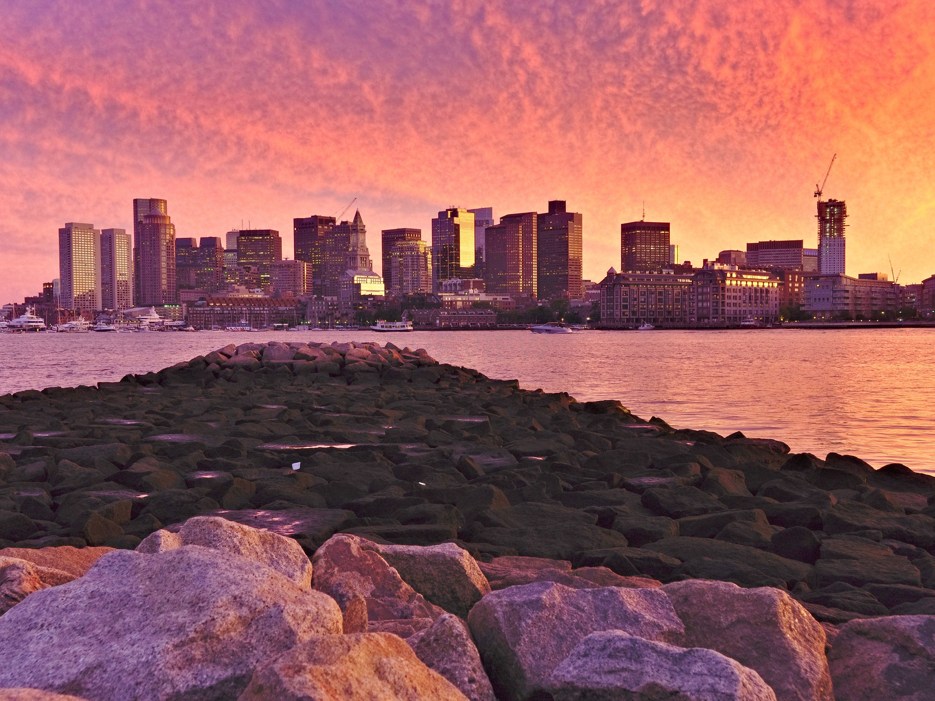 Boston Sunset Photo Print - Boston, Massachusetts - Sunset - Cityscape ...