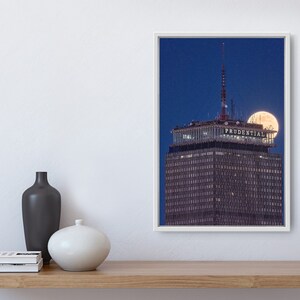 Boston Super Moon Photo Print - Wall Art Photo Print - Cityscape ...