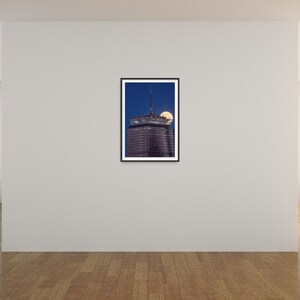 Boston Super Moon Photo Print - Wall Art Photo Print - Cityscape ...
