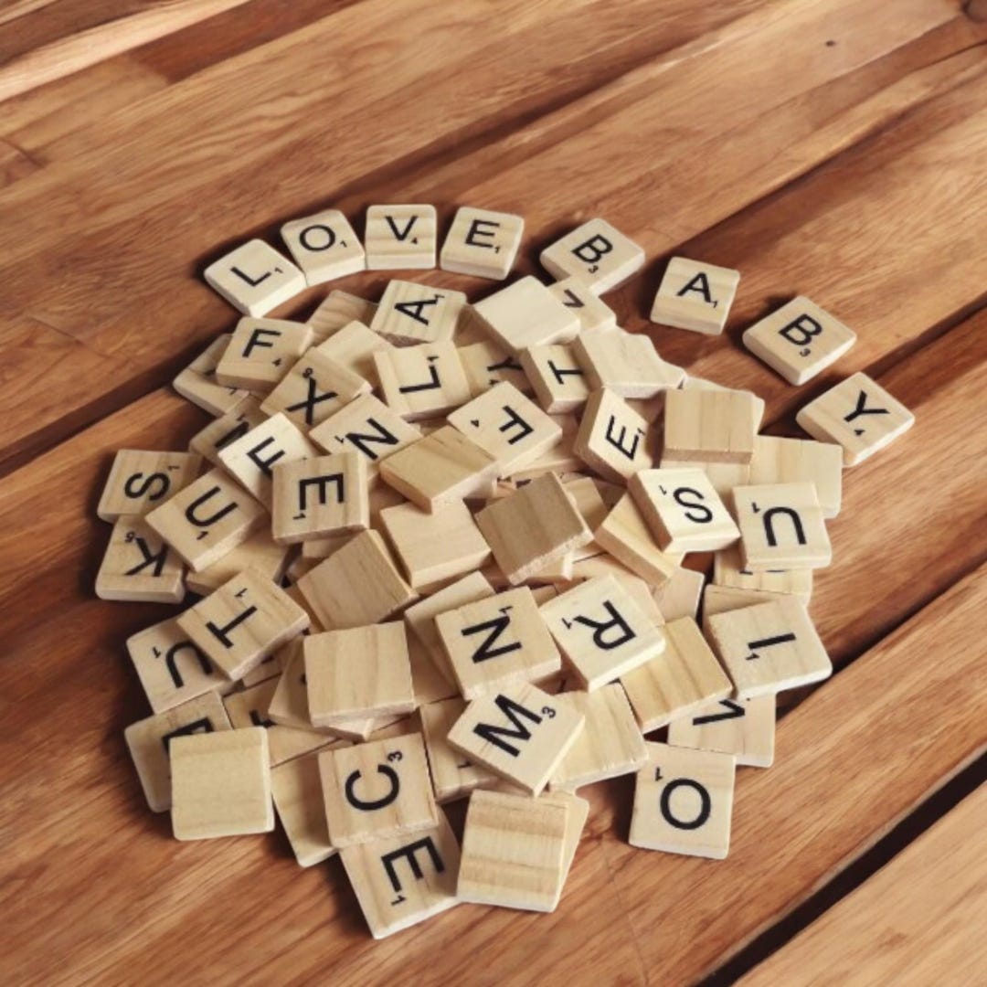 Wood Letter Tiles for Crafts - DIY Alphabet Coasters and Scrabble Game ...