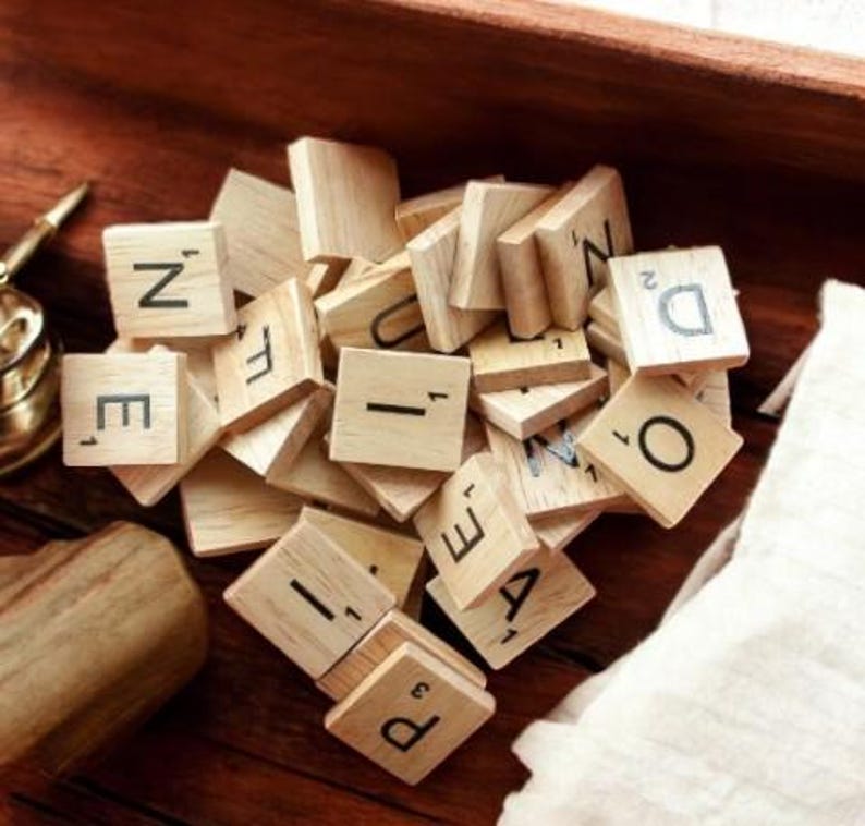 Wood Letter Tiles for Crafts - DIY Alphabet Coasters and Scrabble Game ...