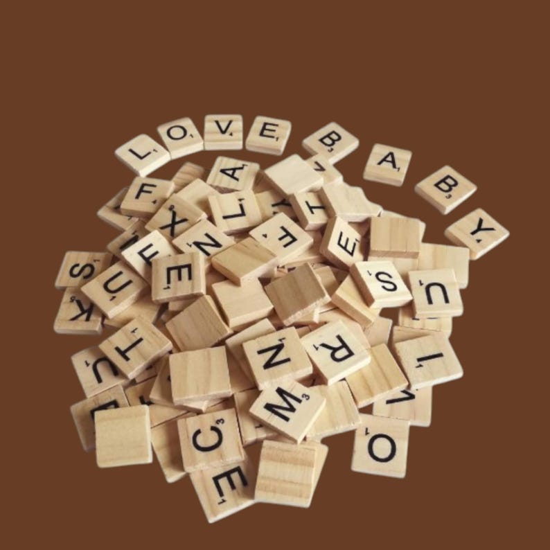 Wood Letter Tiles for Crafts - DIY Alphabet Coasters and Scrabble Game ...
