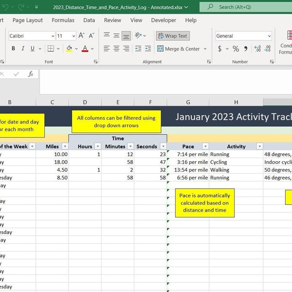 Fitness Tracking Worksheet - Etsy