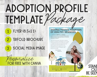 Adoption Profile Template, Flyer, Brochure, Social Media (canva ...