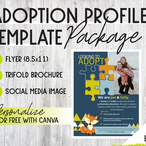 Adoption Profile Template, Adoption Flyer, Adoption Package, Digital ...
