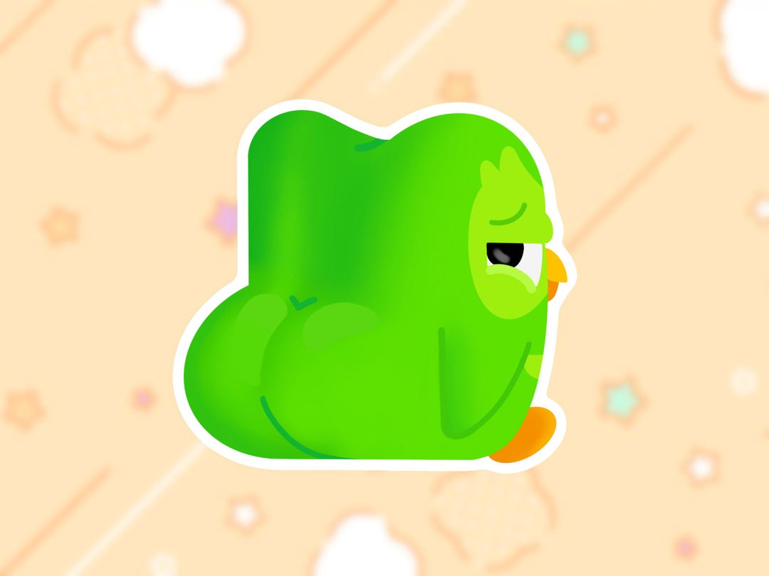 Duolingo Owl Sticker / Duolingo Vinyl Sticker / Funny Gifts / Meme Sticker / Education ...