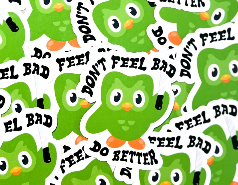 Duolingo Owl Sticker / Funny Gifts / Meme Sticker / Cute - Etsy