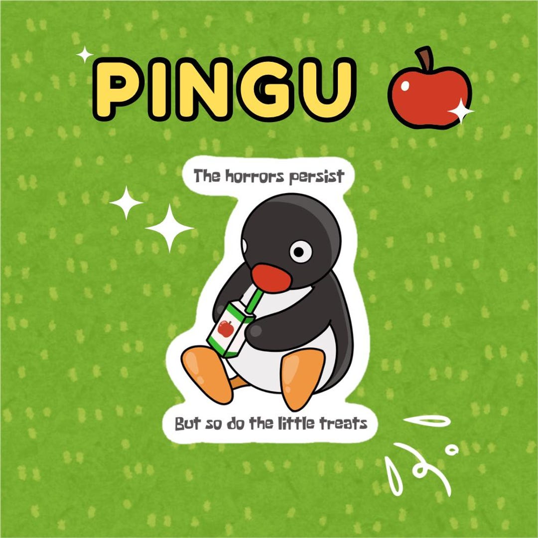 Pingu Vinyl Sticker | Funny Meme, Hand-made Journal Decal - Etsy