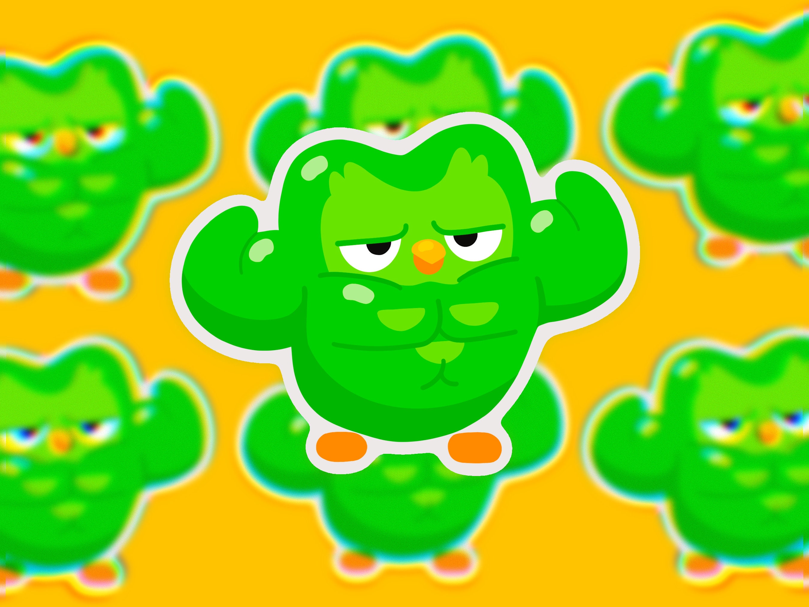 Duolingo Owl Sticker / Vinyl Sticker / Swole Duolingo/ Strong Duolingo ...