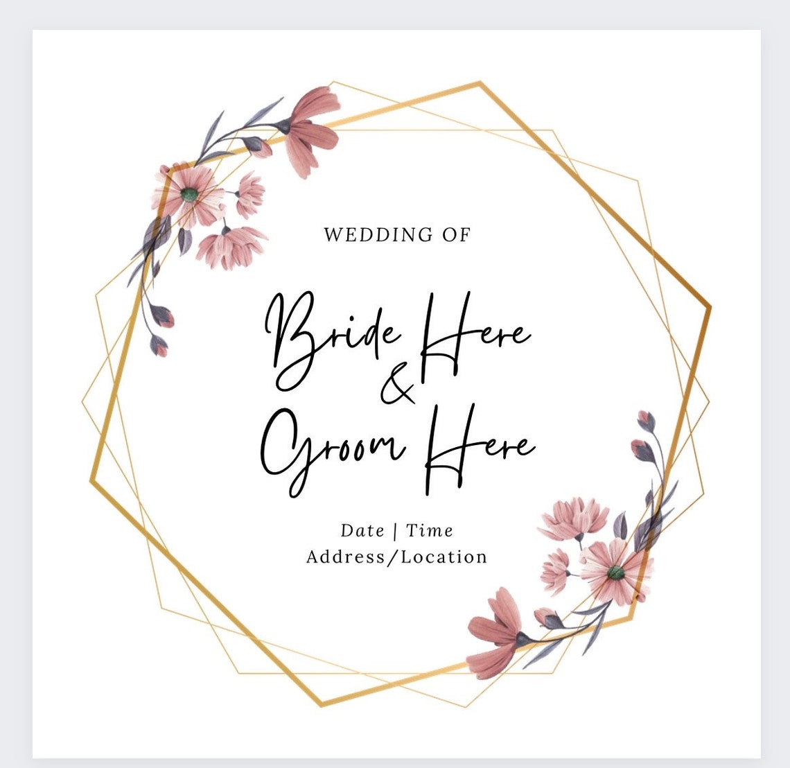 Simple Wedding Invitation Card - Etsy